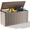 75Gallon Resin Deck Storage Box | Lockable Patio Outdoor Container for ...