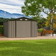 Outdoor Storage Shed,10x12 Ft Large Metal Storage Sheds,Galvanized ...