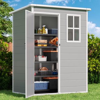 Cheapest Resin Storage Sheds BTMWAY 6 Ft. W X 8 Ft. D All Weather