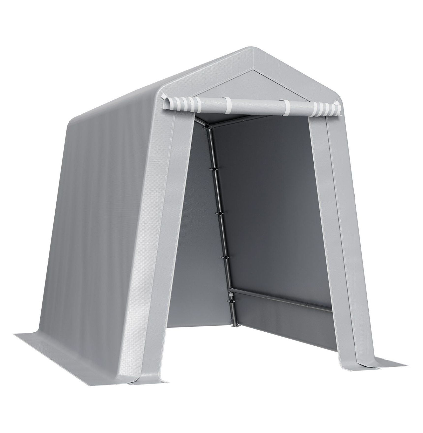 Outdoor Storage Shed 6x8 ft, Portable Tent with Roll-Up Door ...