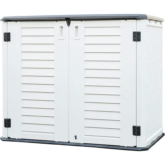 Outdoor Storage Shed - Horizontal Storage Box Waterproof for Garden ...