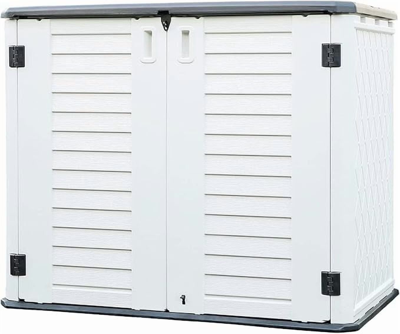 Outdoor Storage Shed - Horizontal Storage Box Waterproof for Garden ...