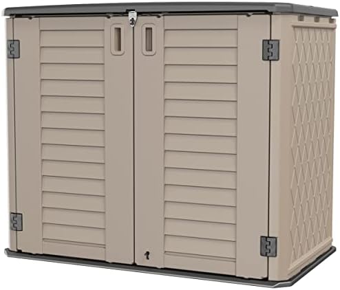 Outdoor Storage Shed - Horizontal Storage Box Waterproof for Garden ...