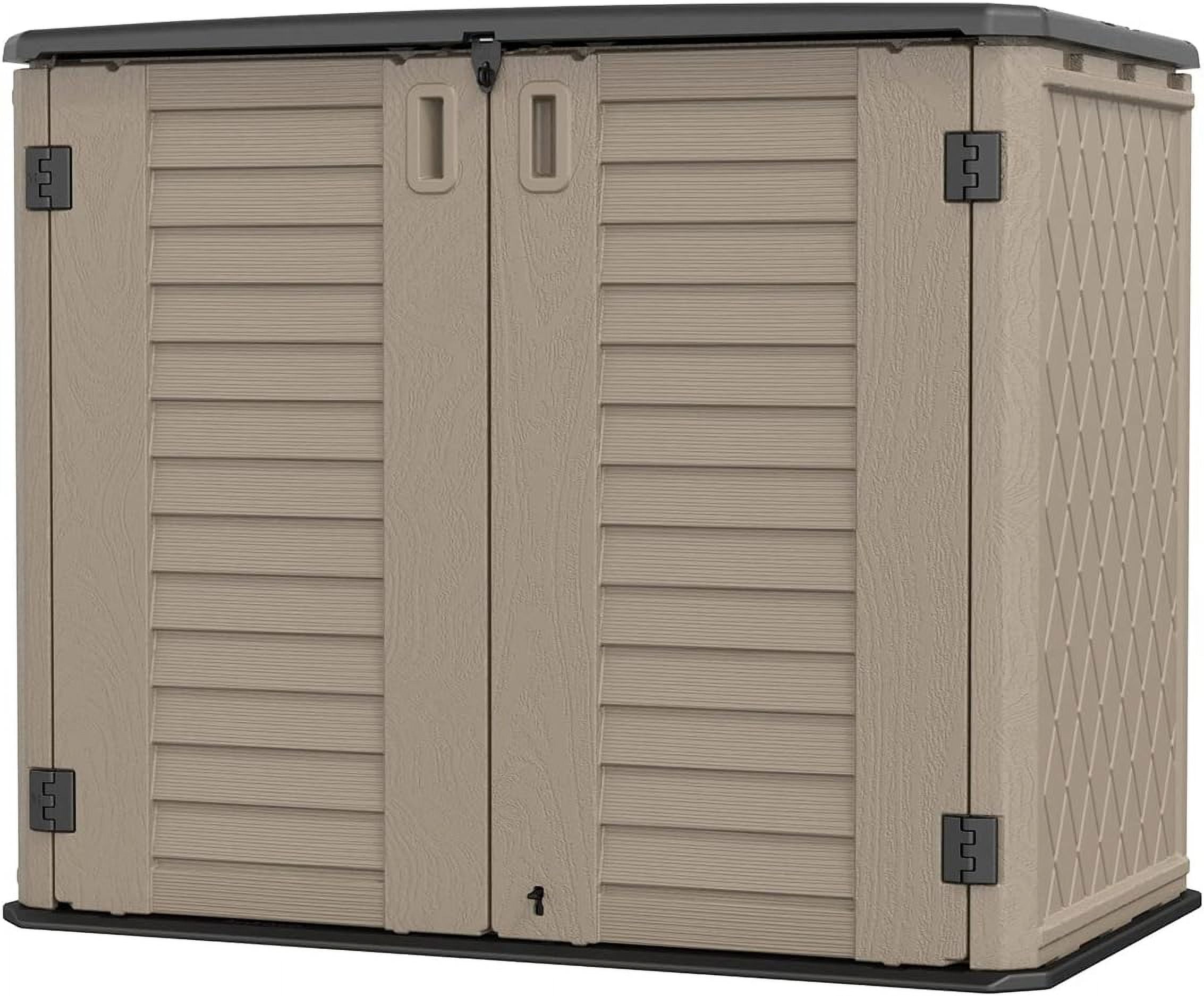 Outdoor Storage Shed - 35 Cubic feet Storage Box Waterproof for Garden ...