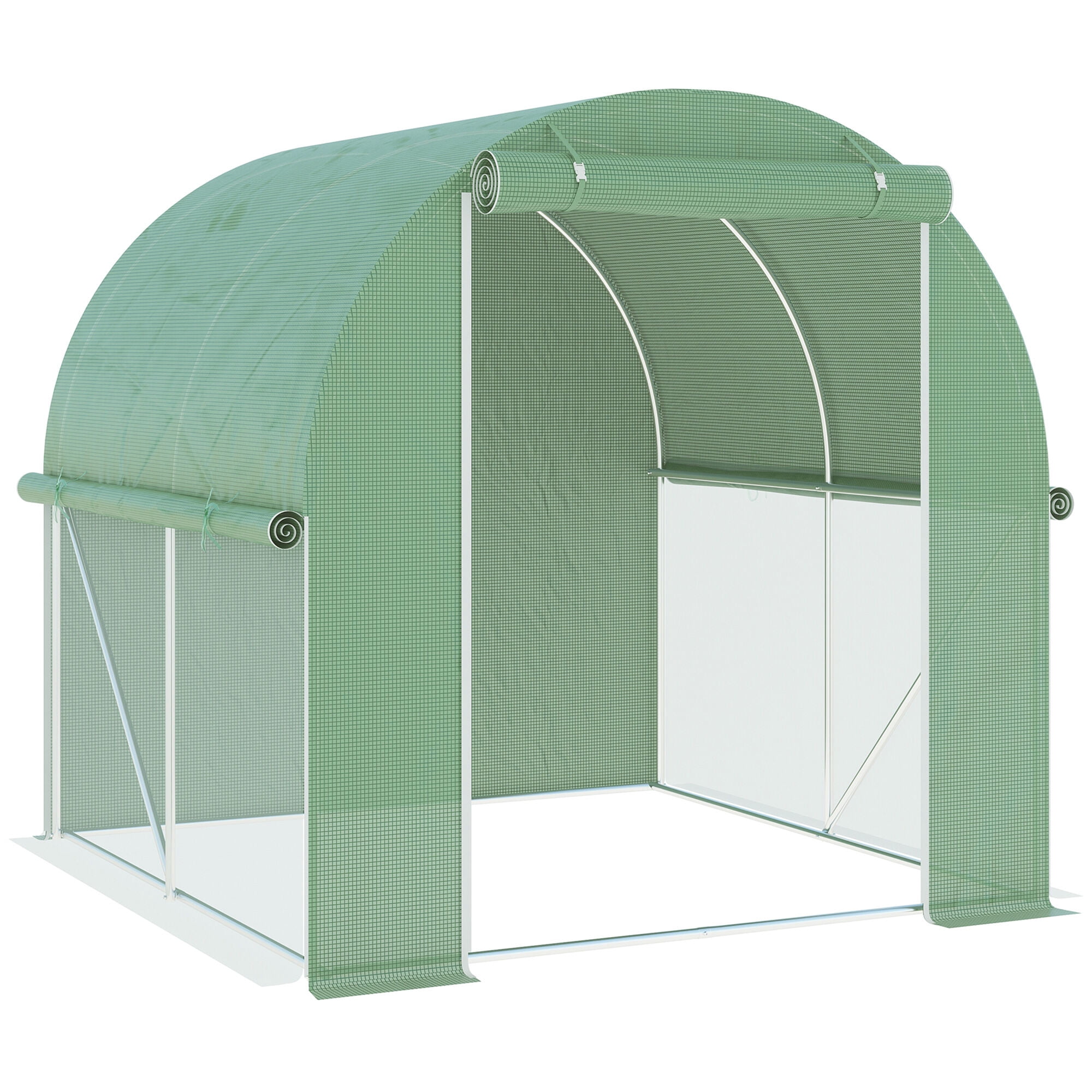 Outdoor Storage Shed Outsunny 6' x 6' x 6' Tunnel Greenhouse Outdoor ...