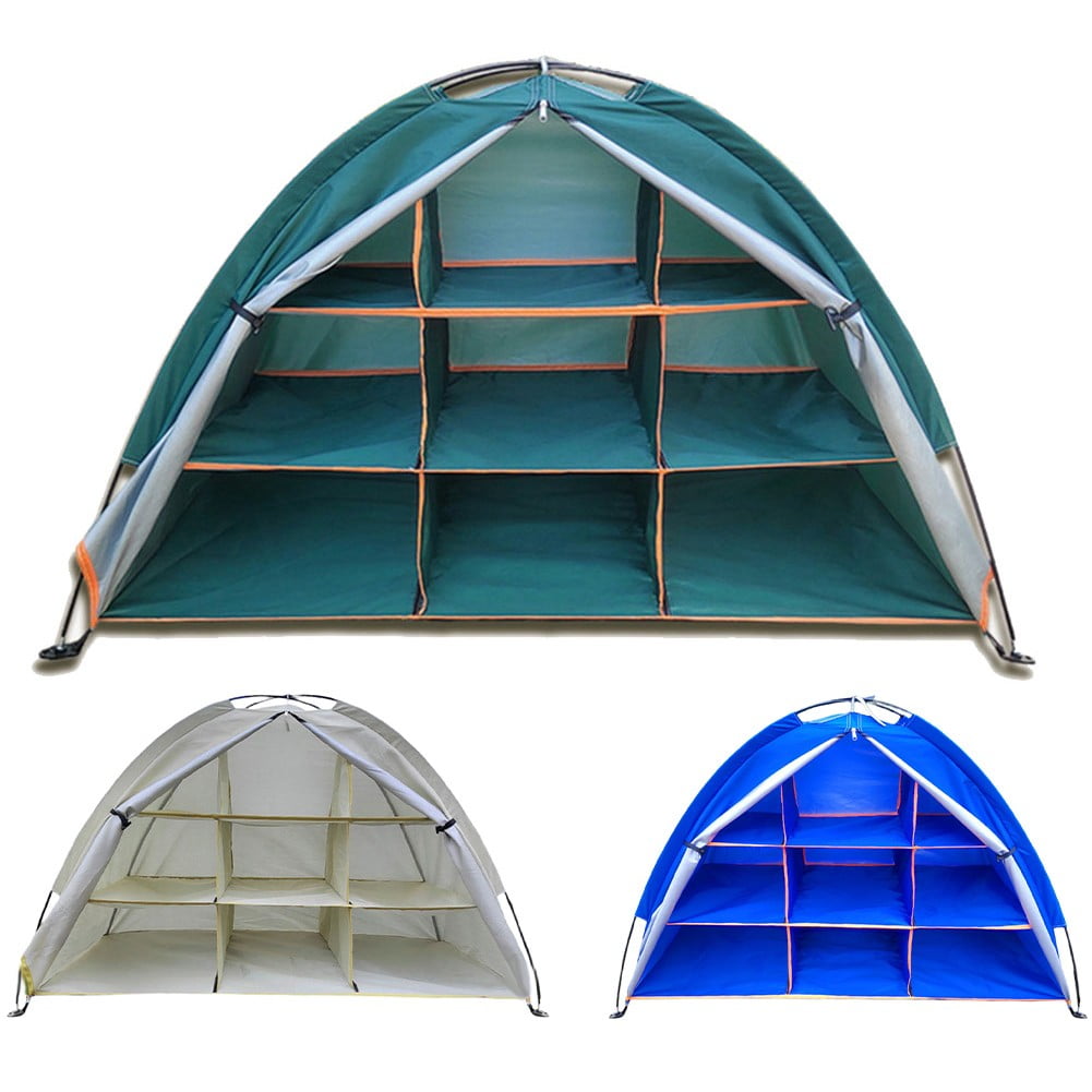 Outdoor Storage Tent Camping Storage Cabinet Tent 9 Shelves Shoes ...