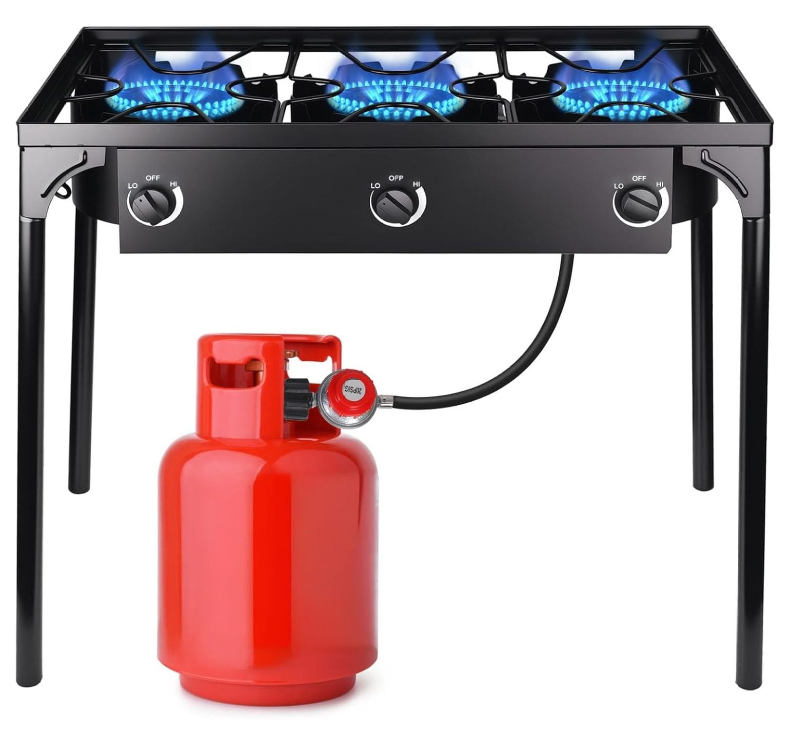 Outdoor Stove 3 Burners High Pressure Propane Gas Camp Stove with ...