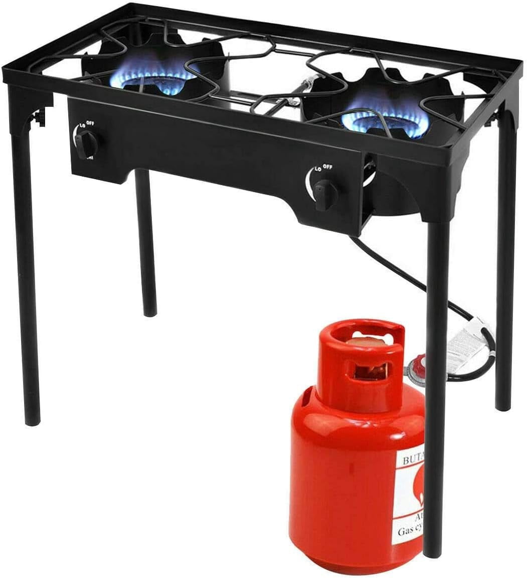 Outdoor Stove High Pressure Double Burner Propane, Portable Gas 2 ...