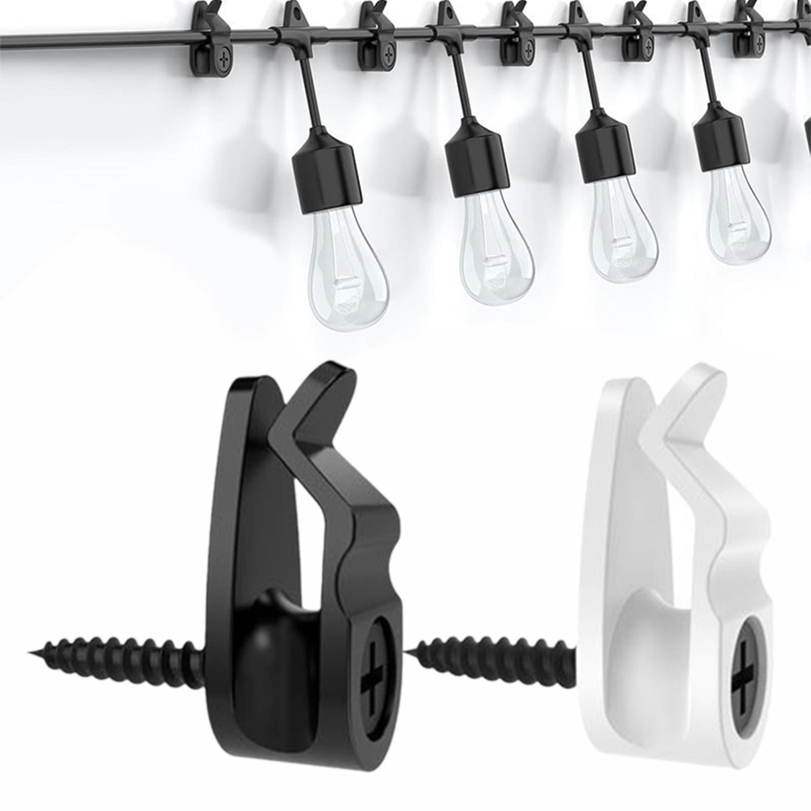 Outdoor String Light Clips 10 Pack, Weatherproof Plastic Cable Hanger ...