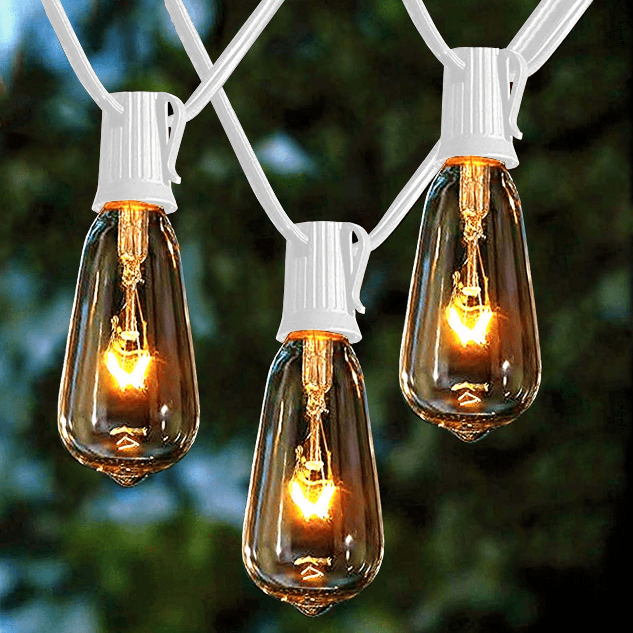 Indoor/Outdoor 20FT Waterproof Edison String Lights for Cafe, Patio ...
