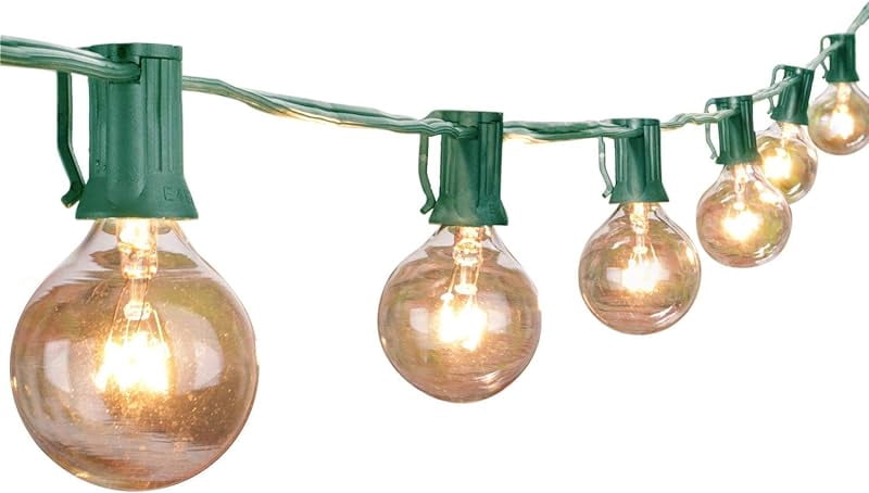 Outdoor String Lights 25 Feet G40 Globe LED Patio Lights with 13 Edison ...