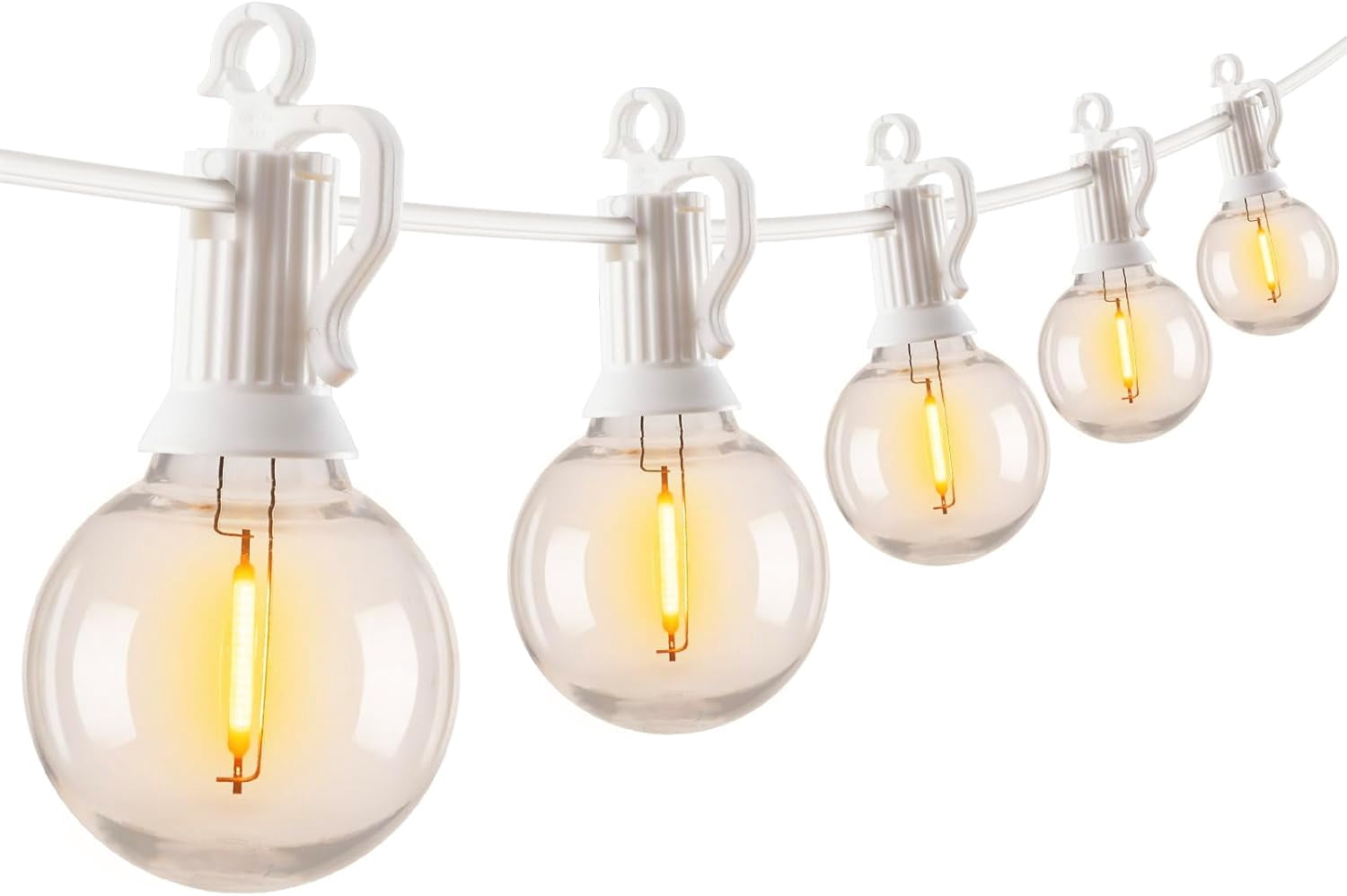 Outdoor String Lights - Connectable Dimmable LED Patio String Lights ...