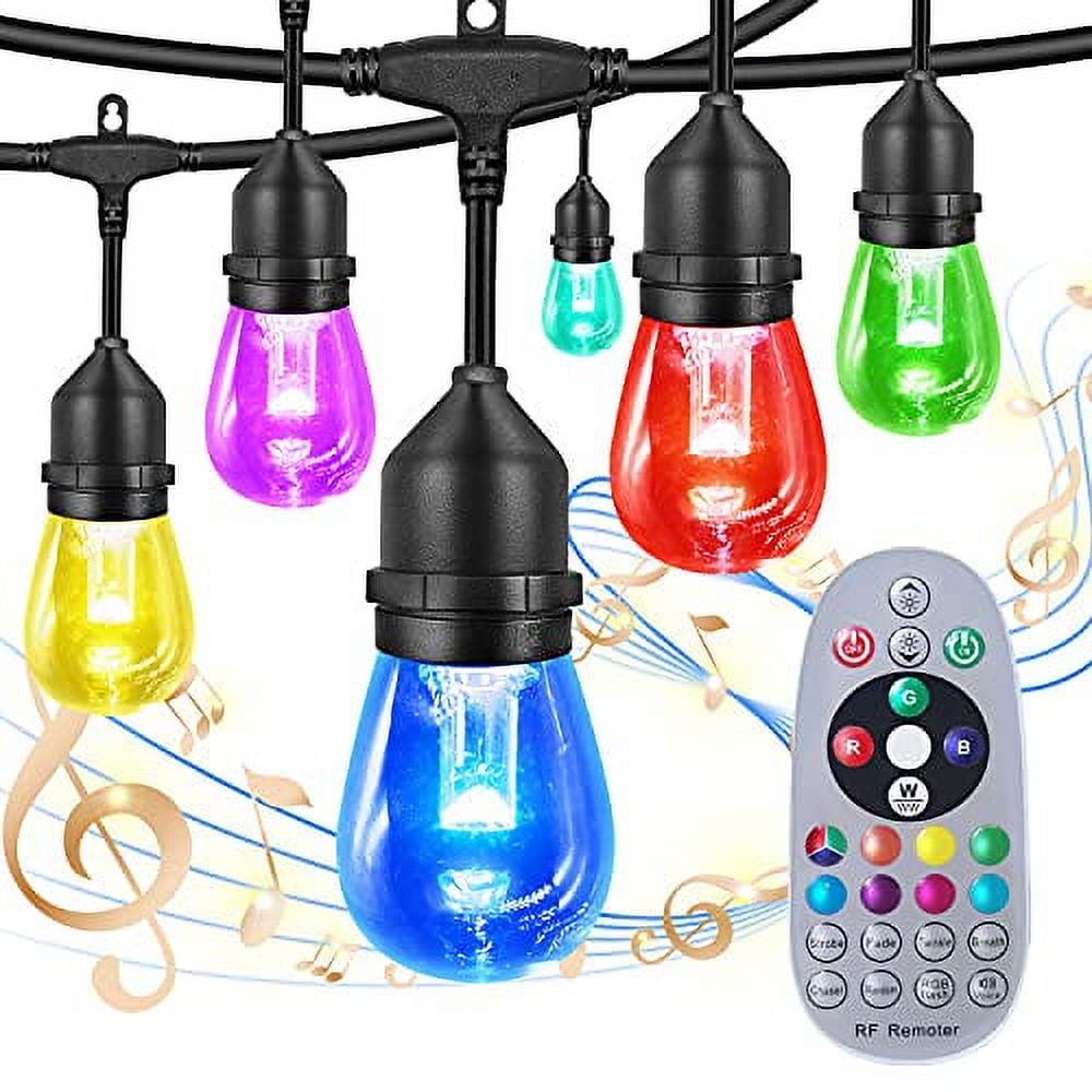 Outdoor String Lights,Patio Lights EVERDOSS 48FTS Outdoor Lights String ...