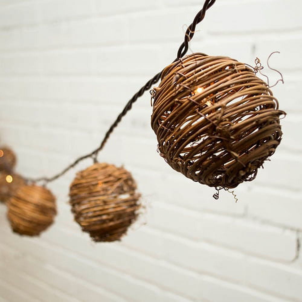 Outdoor String Lights String Lights Grapevine Spheres 6 Feet Outdoor ...