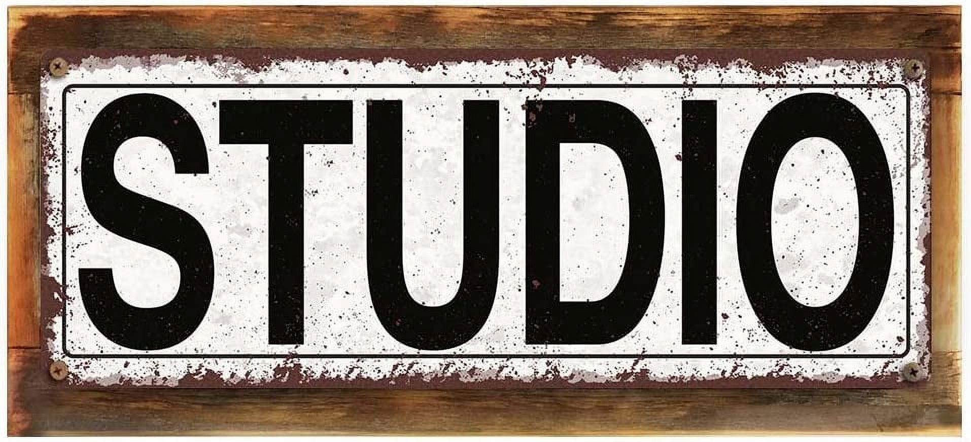 Framed Studio 6"x16" Metal Sign, Rustic, Music, Recording, Hand-Crafted ...