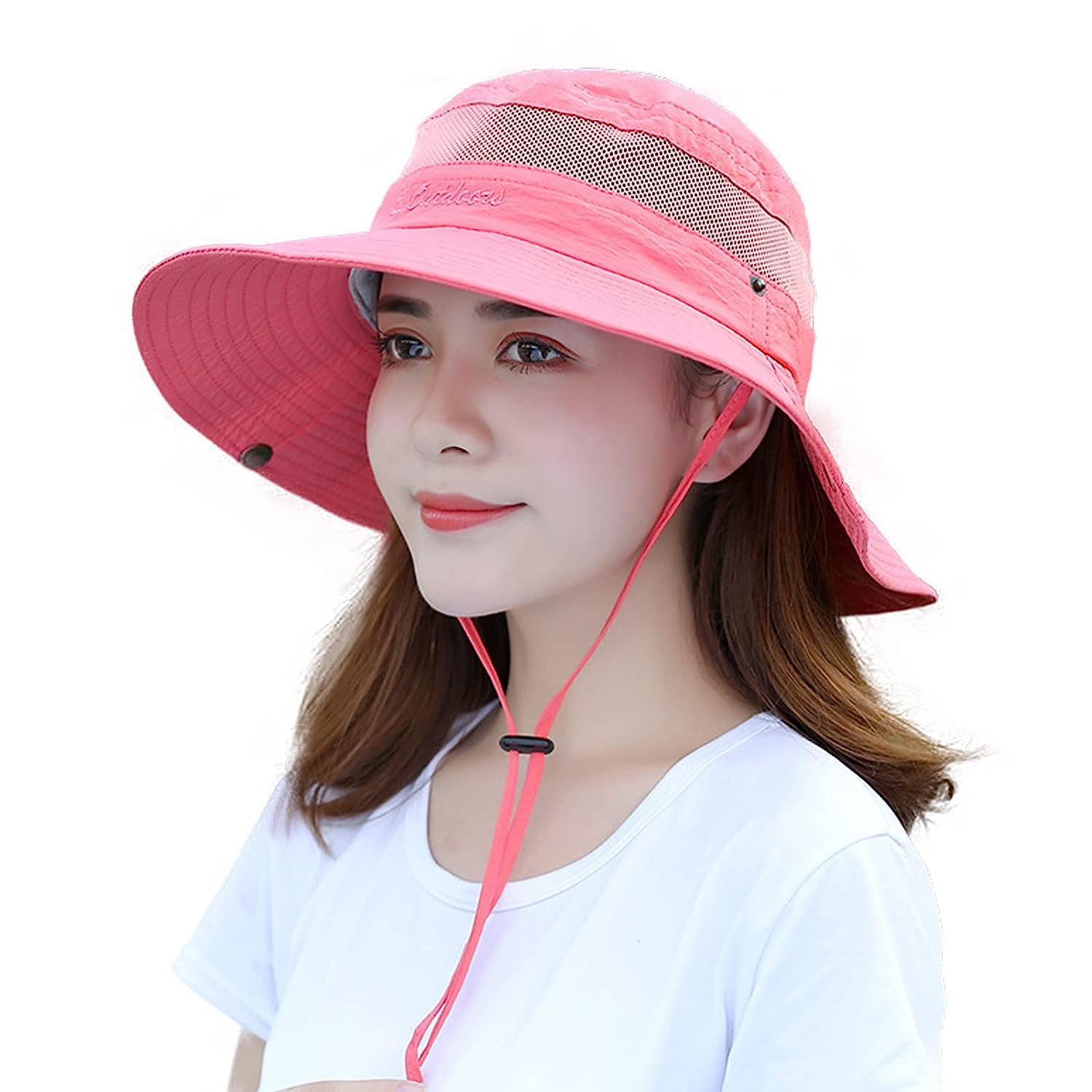 Outdoor Sun Hat Bucket Hats for Women Sun Protection Mesh Quick-Dry Cap ...
