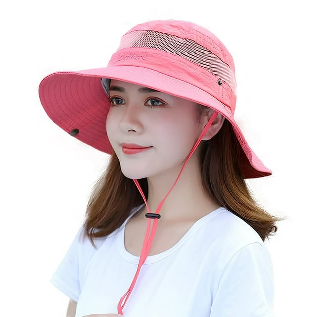 Outdoor Sun Hat Bucket Hats for Women Sun Protection Mesh Quick-Dry Cap UPF 50+ (Adjustable Size ...