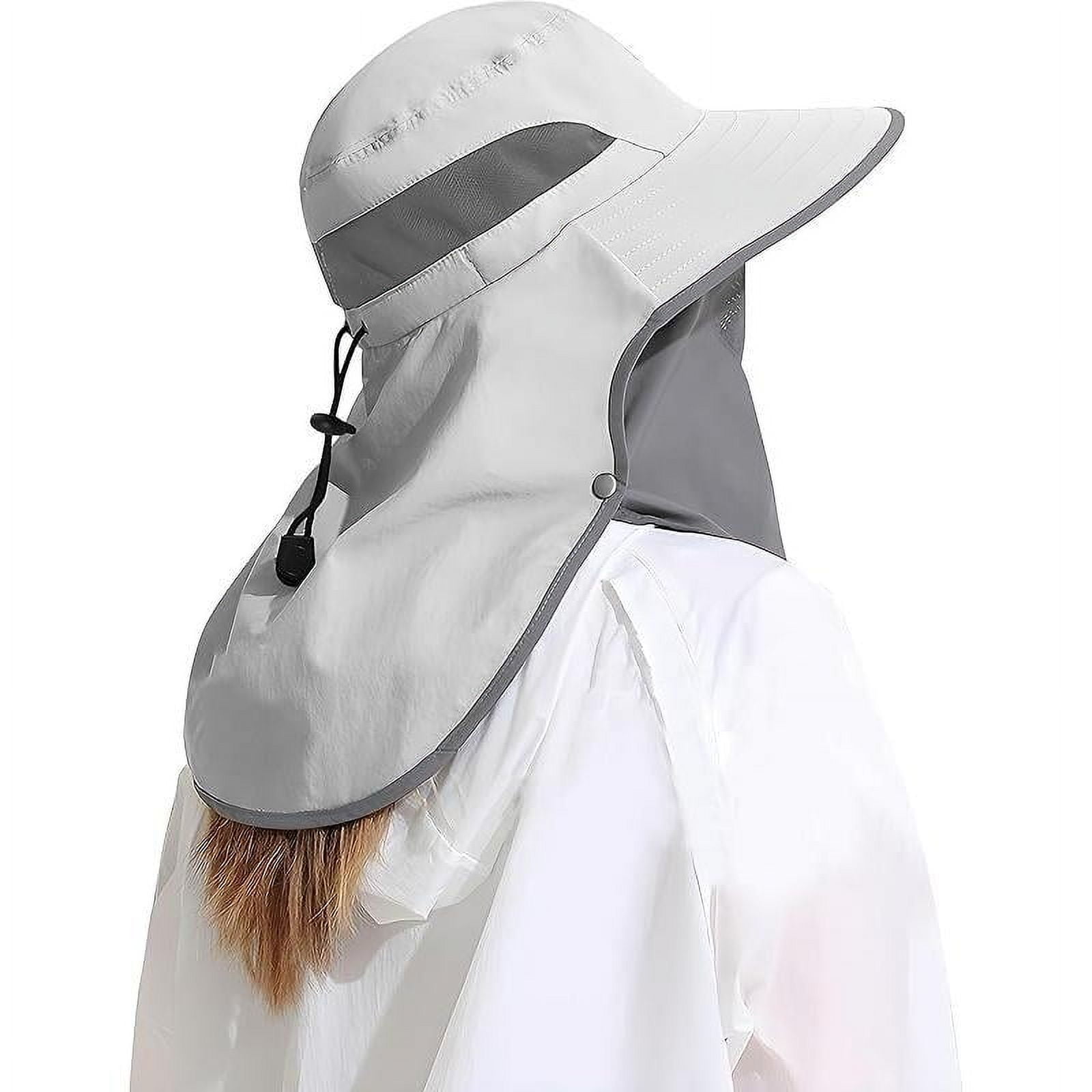 Outdoor Sun Hat Detachable Neck Face Flap UPF 50+UV Protection Visor ...
