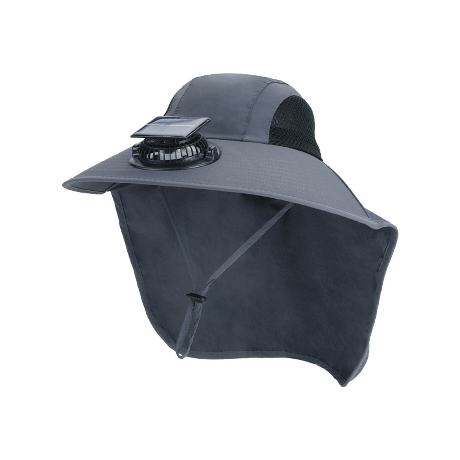 Outdoor Sun Hat for Men Wide Brim Solar Fan Hat,Fishing Hats with Fans ...