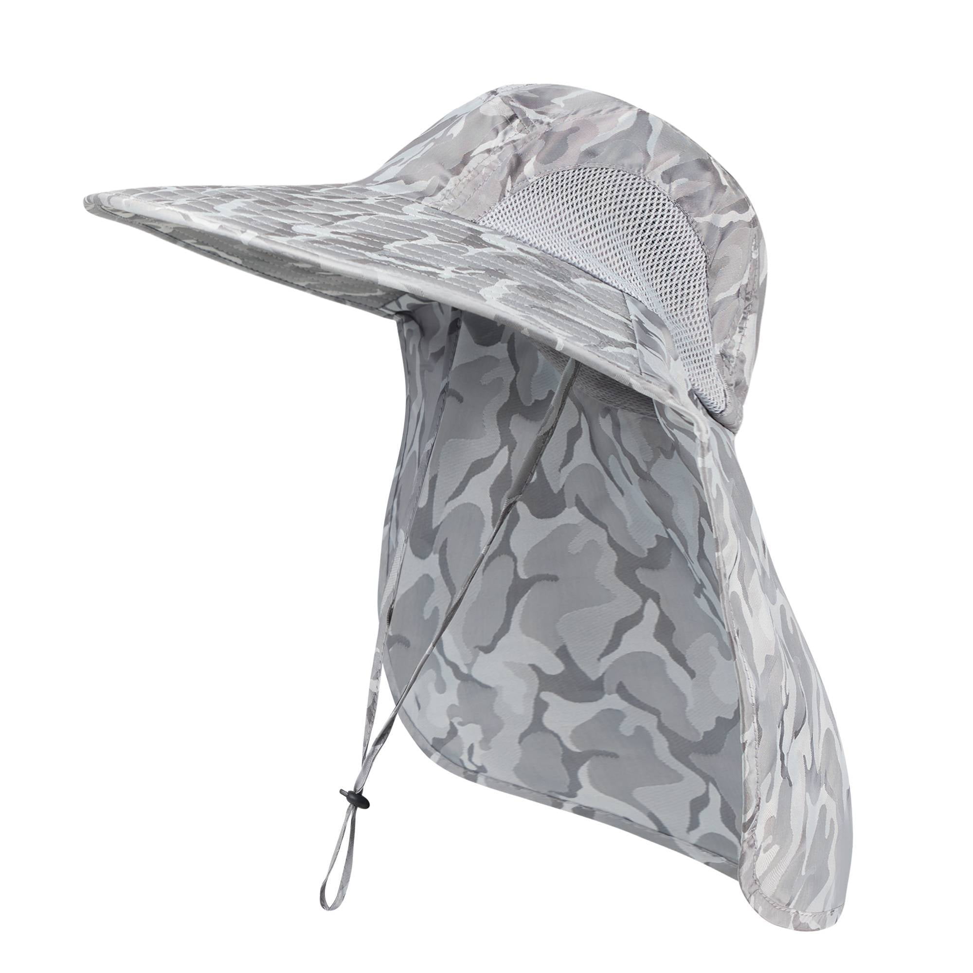 Outdoor UPF 50+ Protection Fisherman Hat, Wide Brim Safari Cap with ...