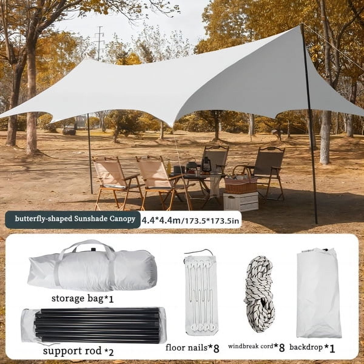 Outdoor Sun Protection Tent Canopy, Sun Protection and Rainproof ...