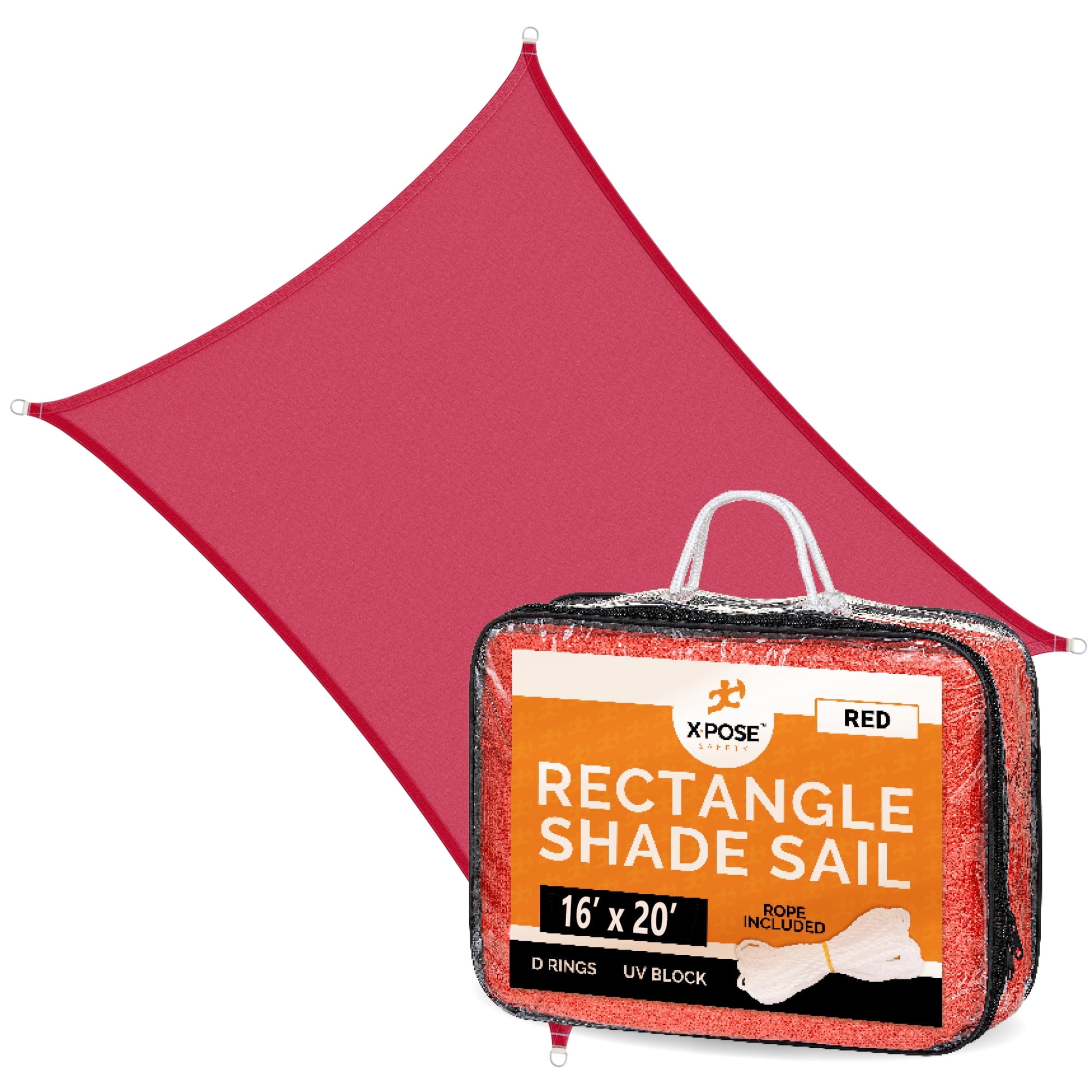 Outdoor Sun Shade - 16' x 20' Red Shade Sails for Backyard - Sun Shade ...