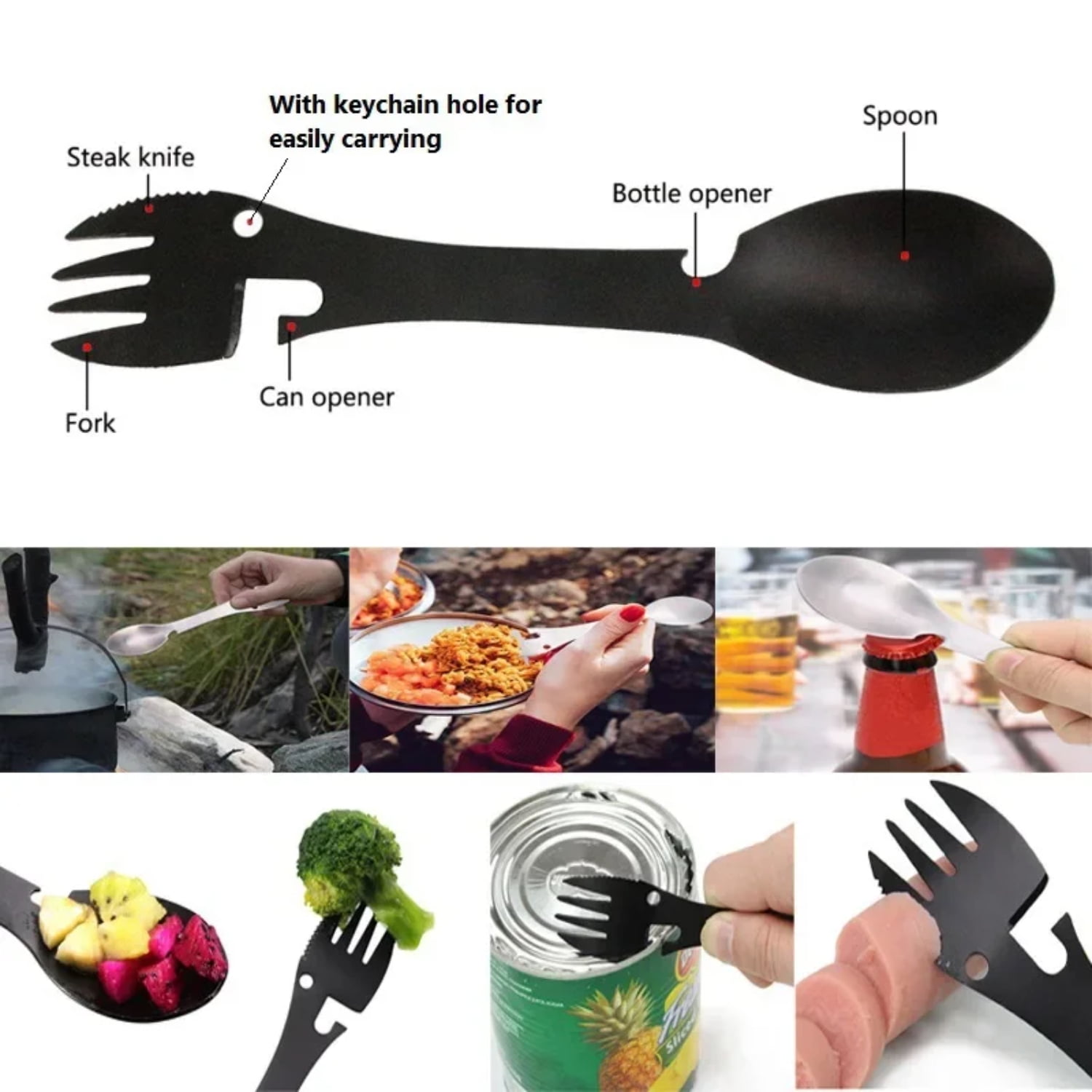 Outdoor Survival Tools 5 in 1 Camping Multi-functional EDC Kit ...