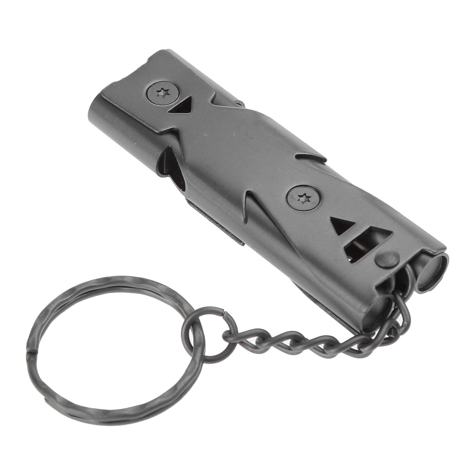 Outdoor Survival Whistle High Decibels Double Pipe Whistle Stainless ...