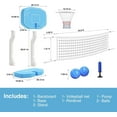 Outdoor Swimming Pool Basketball Hoop Volleyball Net System w/ Base ...