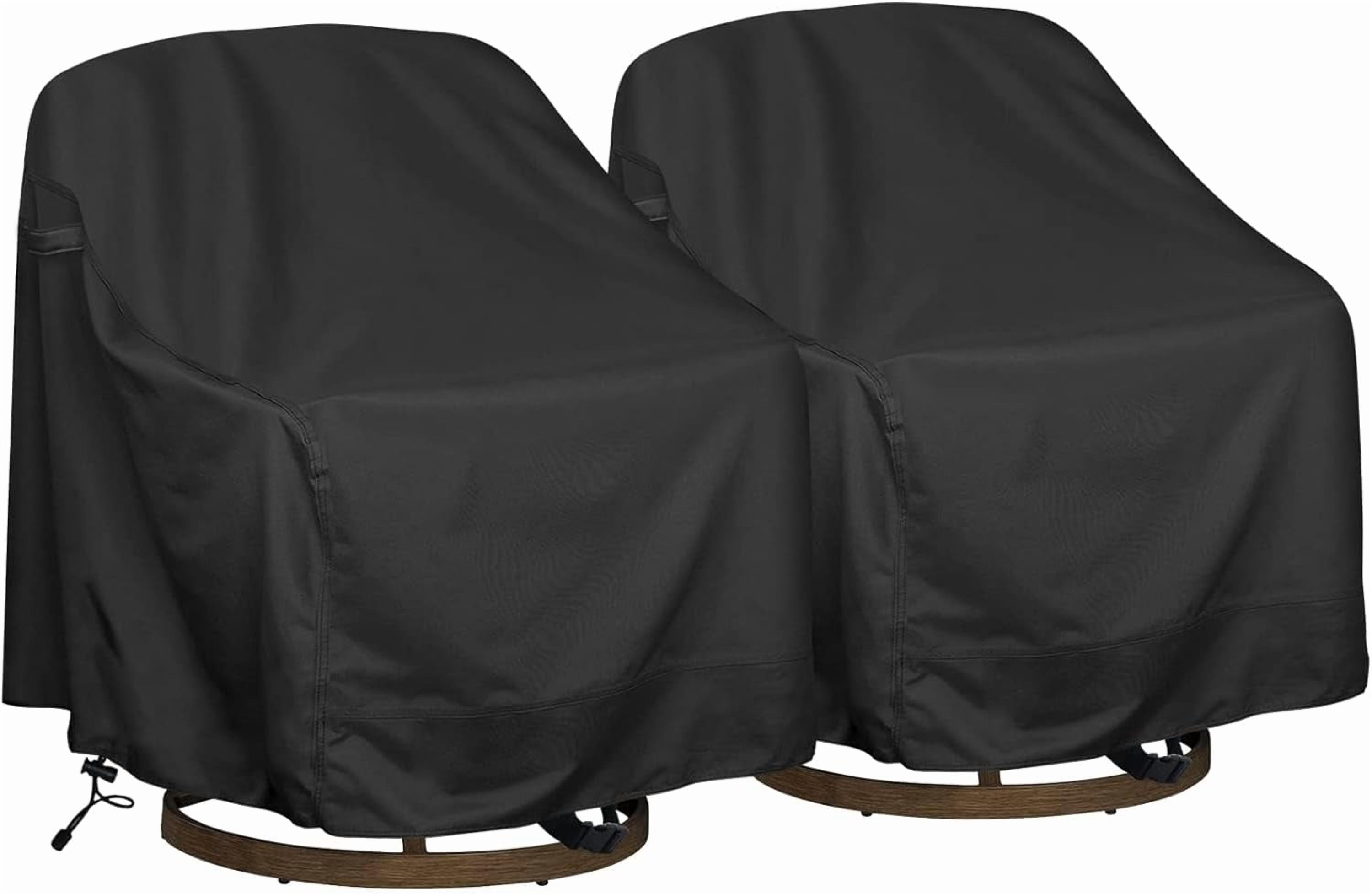 Outdoor Swivel Lounge Chair Cover 2 Pack, Fits to (29" W X 31" D X 38 ...