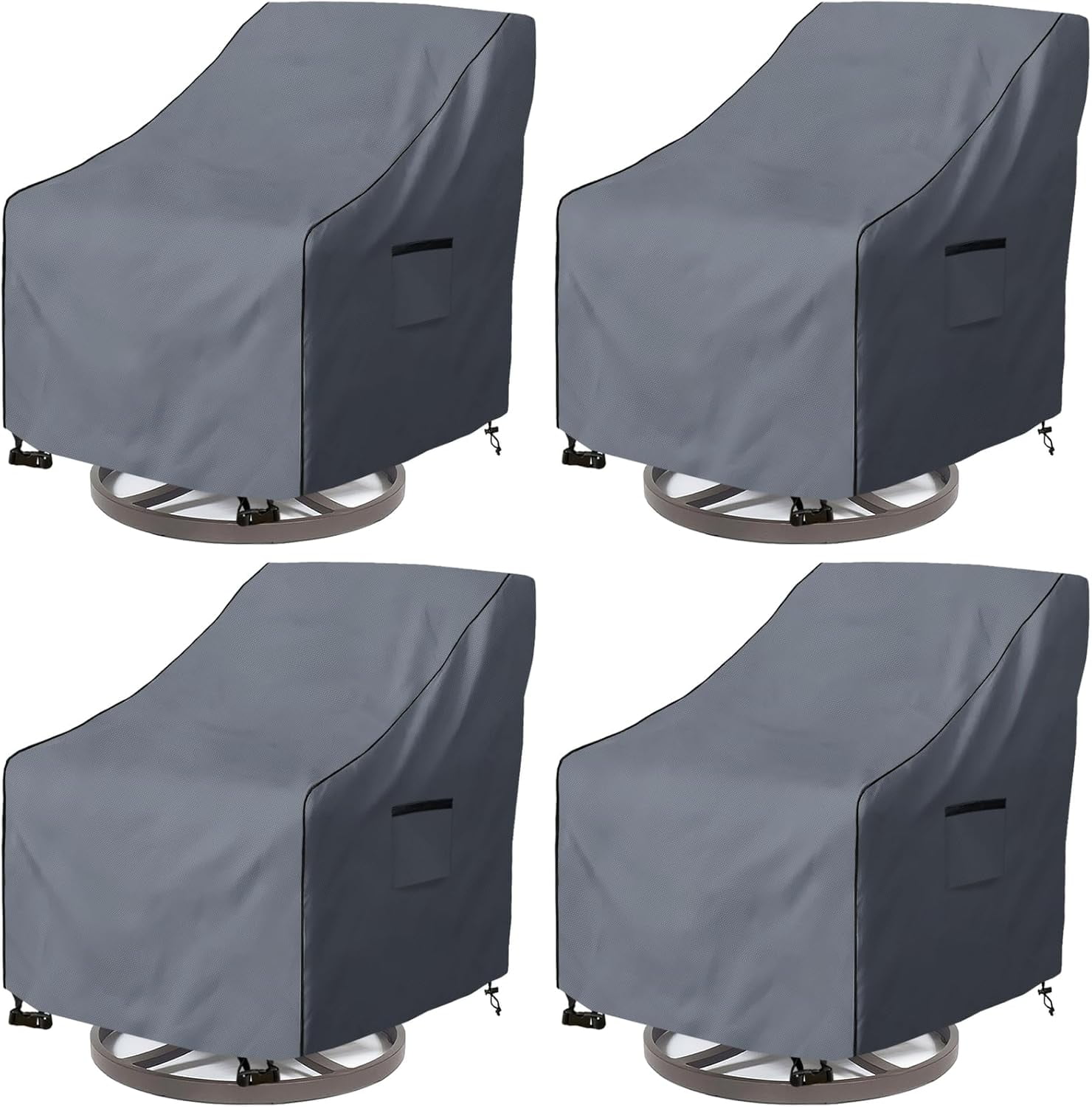 Outdoor Swivel Lounge Chair Cover 4 Pack,Heavy Duty 100% Waterproof ...