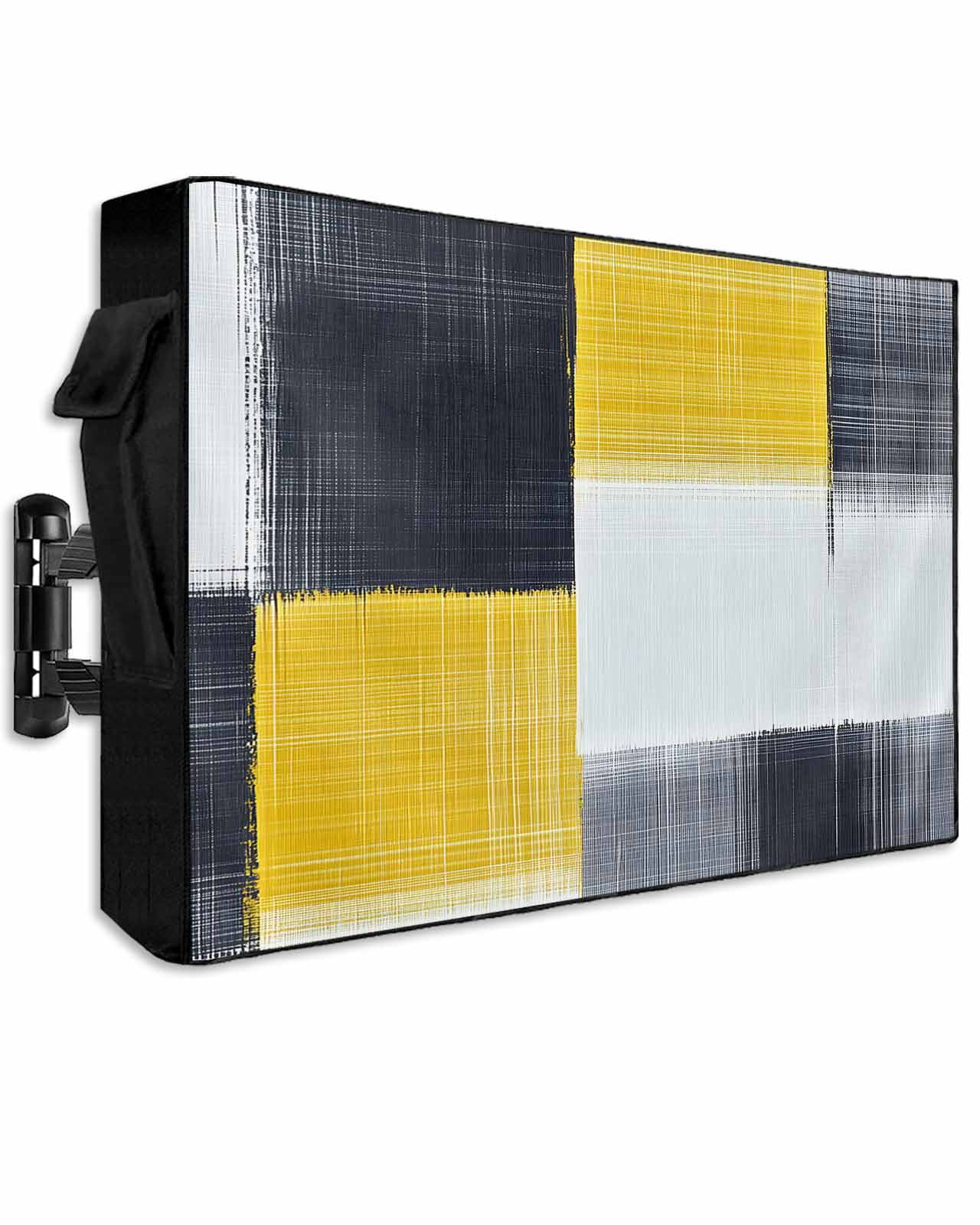 Outdoor TV Cover 48 to 50 Inch Weatherproof, Yellow Black Graffiti ...