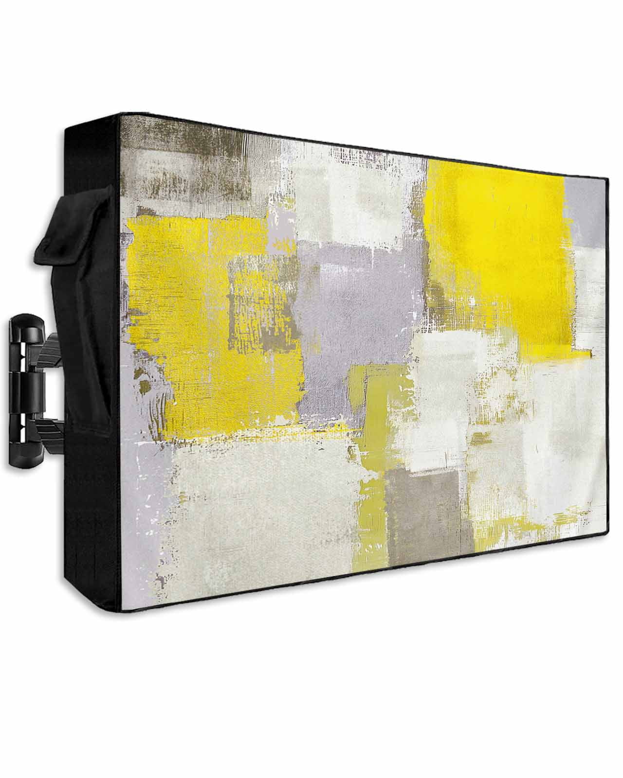 Outdoor TV Cover 48 to 50 Inch Weatherproof, Yellow Graffiti Block ...