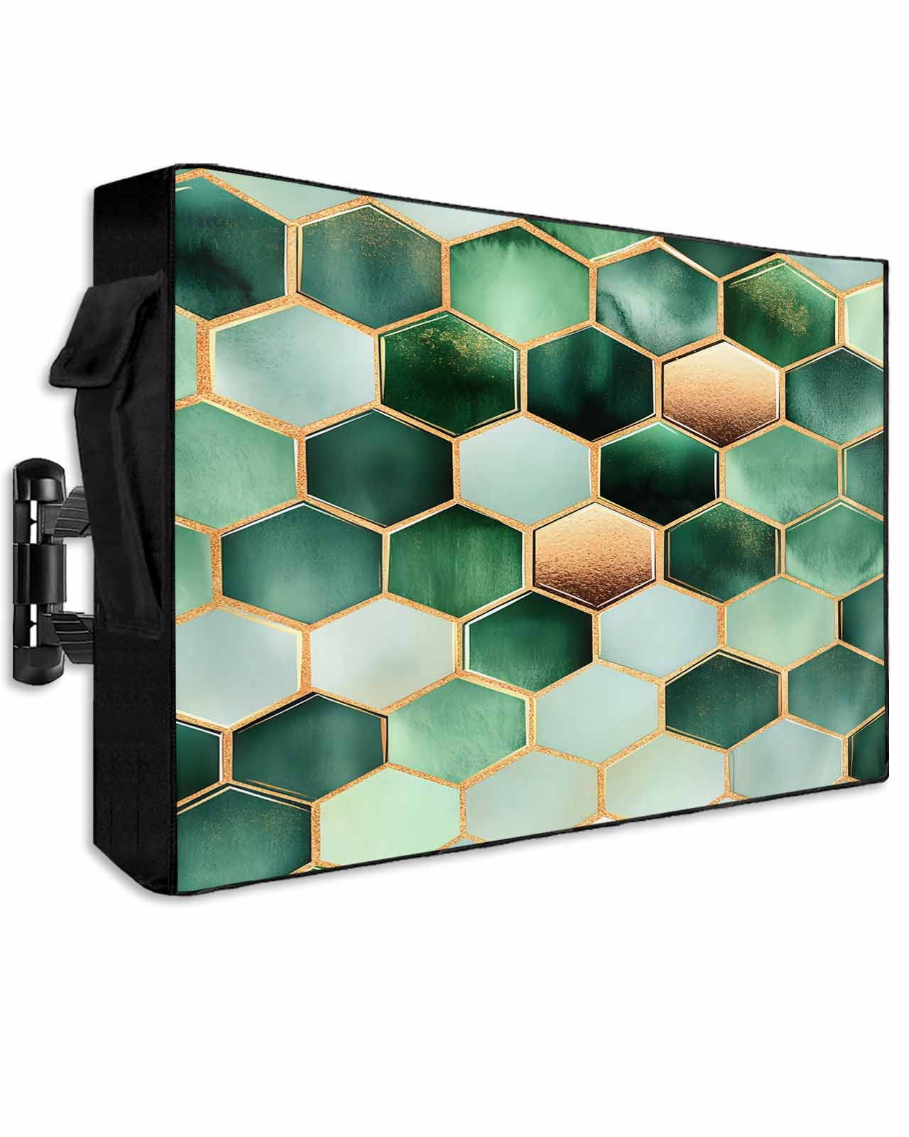 Outdoor TV Cover 60 to 65 Inch Weatherproof, Dark Green Marble ...