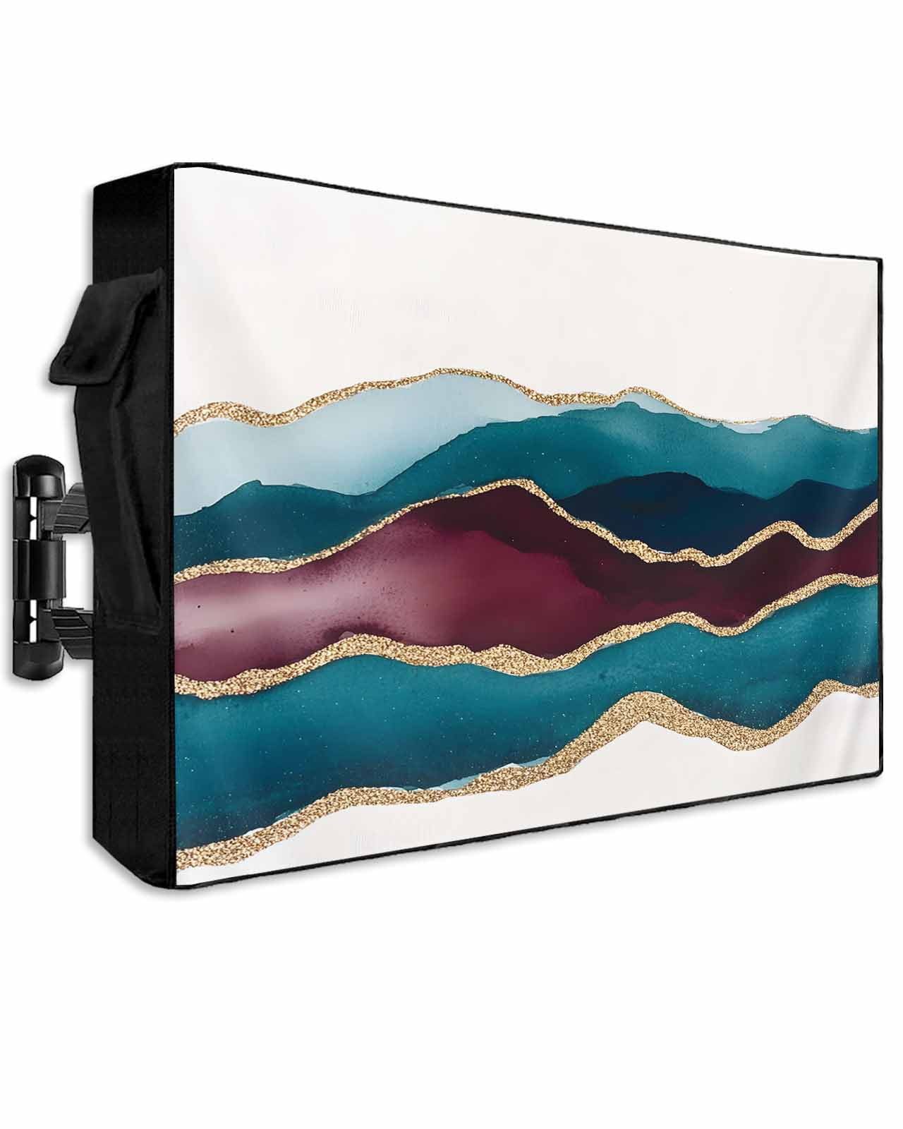 Outdoor TV Cover 60 to 65 Inch Weatherproof, Gold Teal Wine Red ...