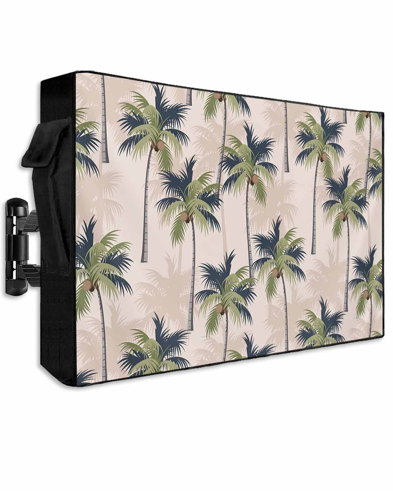 Outdoor TV Cover 60 to 65 Inch Weatherproof, Green Tropical Coconut ...