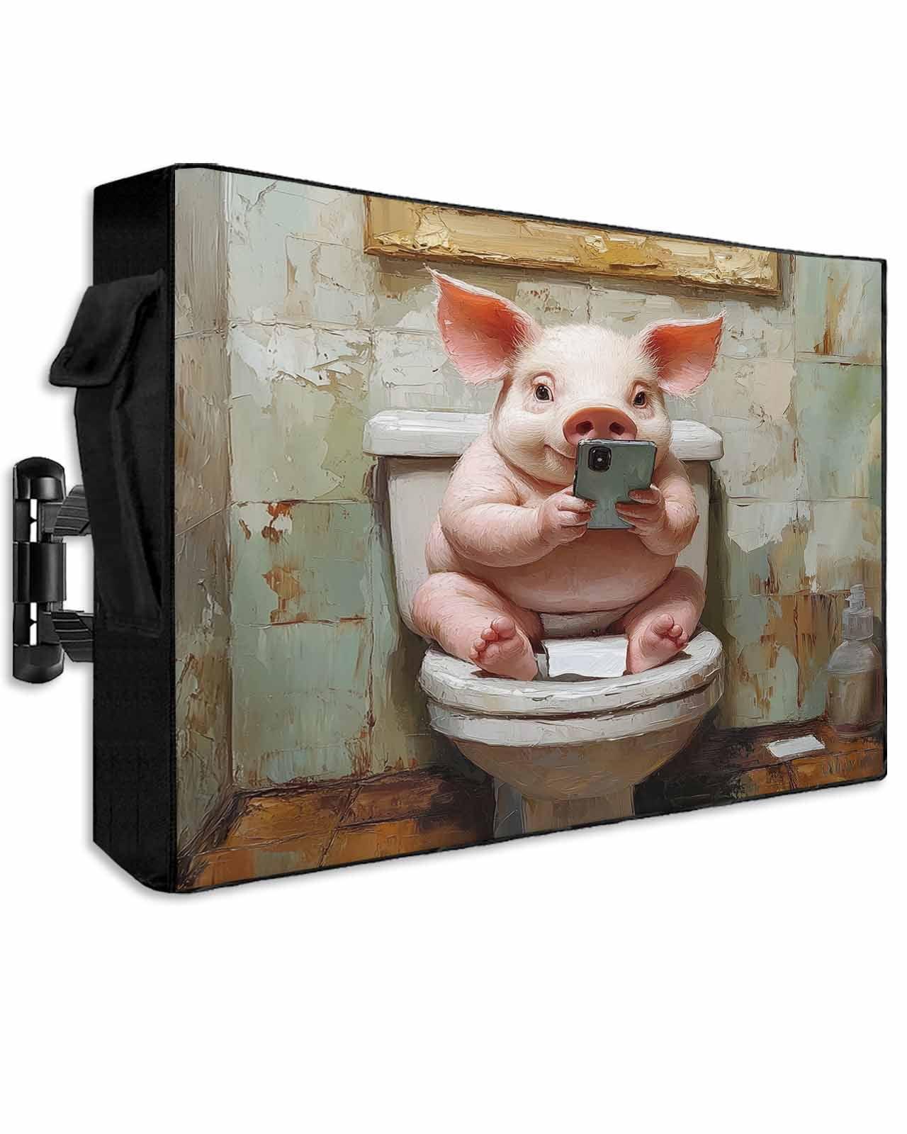 Outdoor TV Cover 60 to 65 Inch Weatherproof, Vintage Funny Waterproof ...