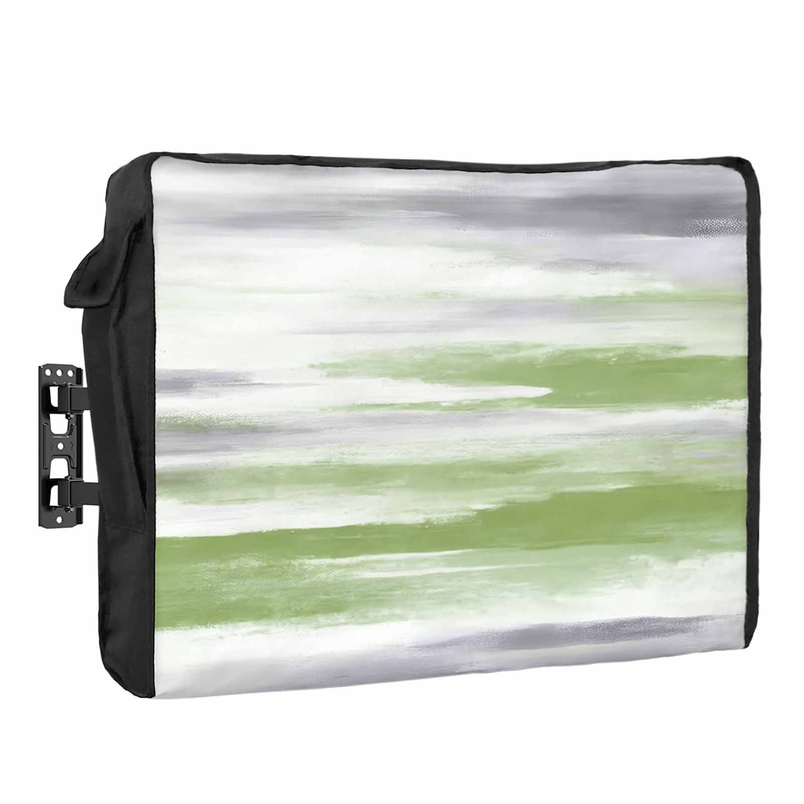 Outdoor TV Cover 60 to 65 Inches, Green Grey Abstract Retro Ombre ...
