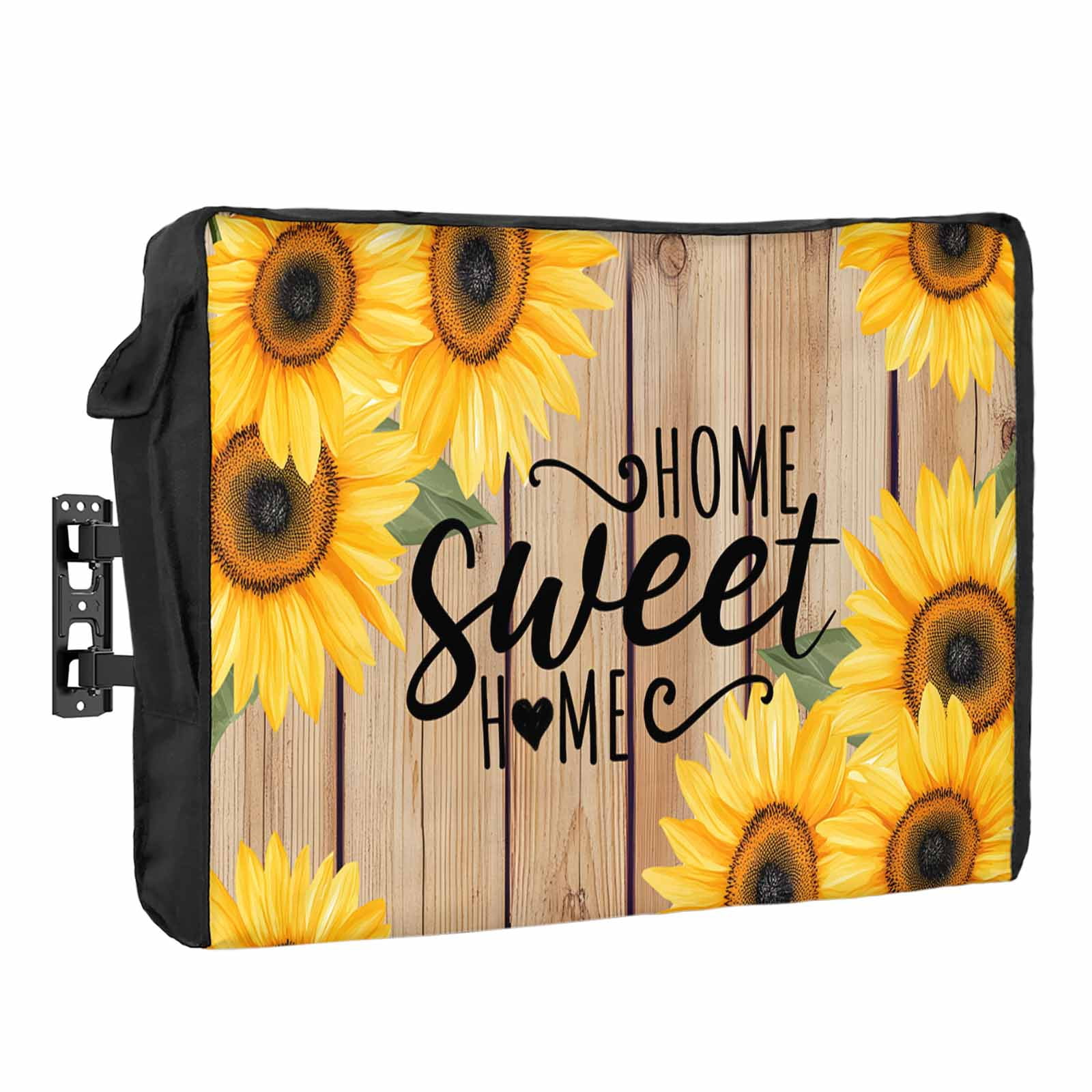 Outdoor TV Cover 60 to 65 Inches, HOME SWEET HOME Sunflower Farmhouse ...