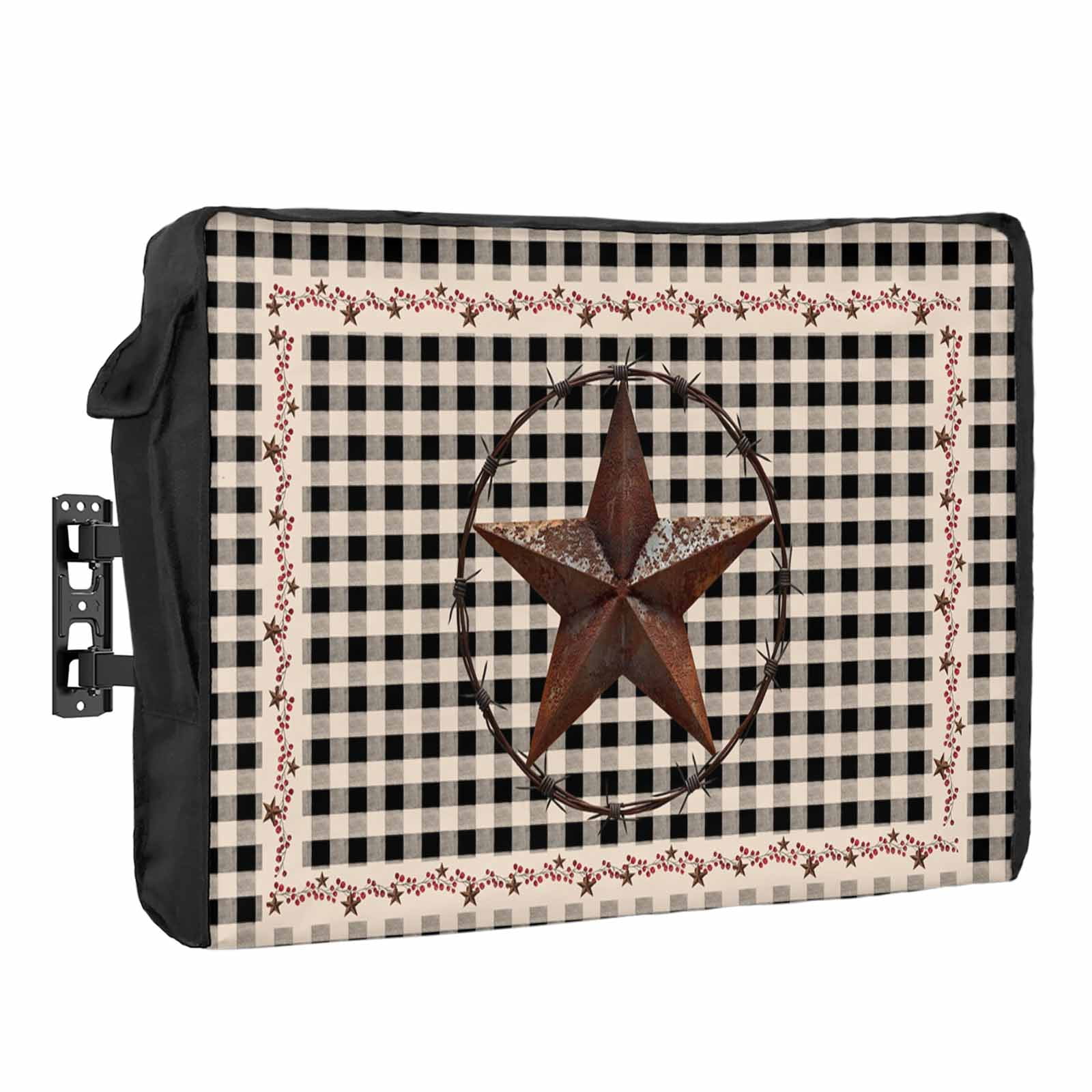 Outdoor TV Cover 60 to 65 Inches, Retro Mottled Country Star Farmhouse ...