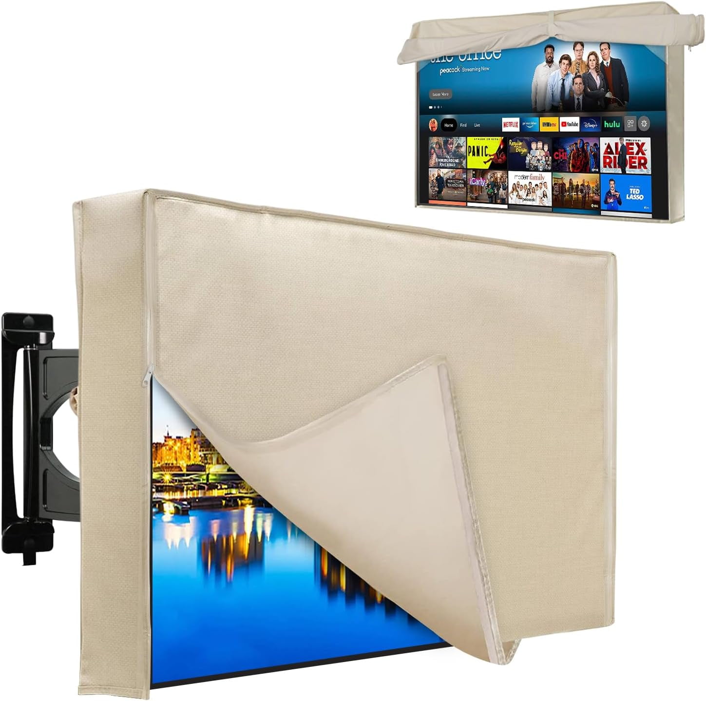 Outdoor TV Cover 60 to 65 Inch Weatherproof, Waterproof Outside TV ...