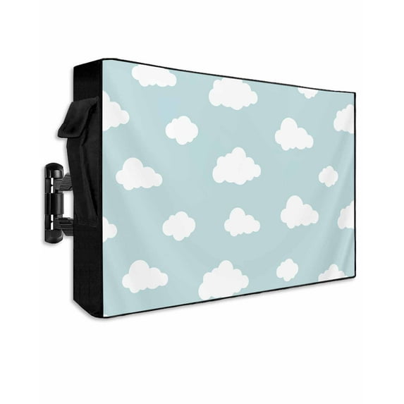 Outdoor TV Cover 70 to 75 Inch Weatherproof, White Clouds Pattern ...