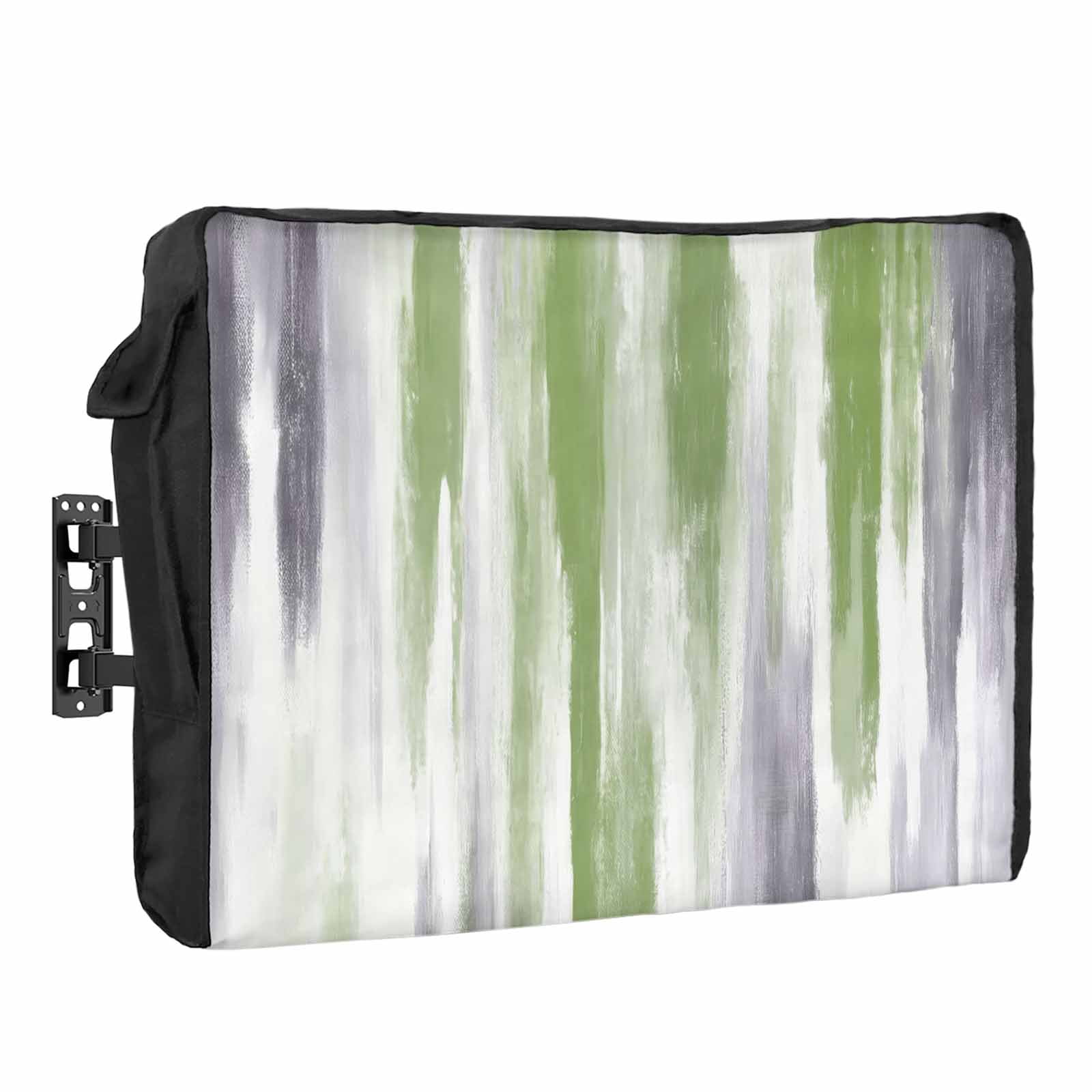 Outdoor TV Cover 80 to 85 Inches, Abstract Grey Green Mottled Gradient ...
