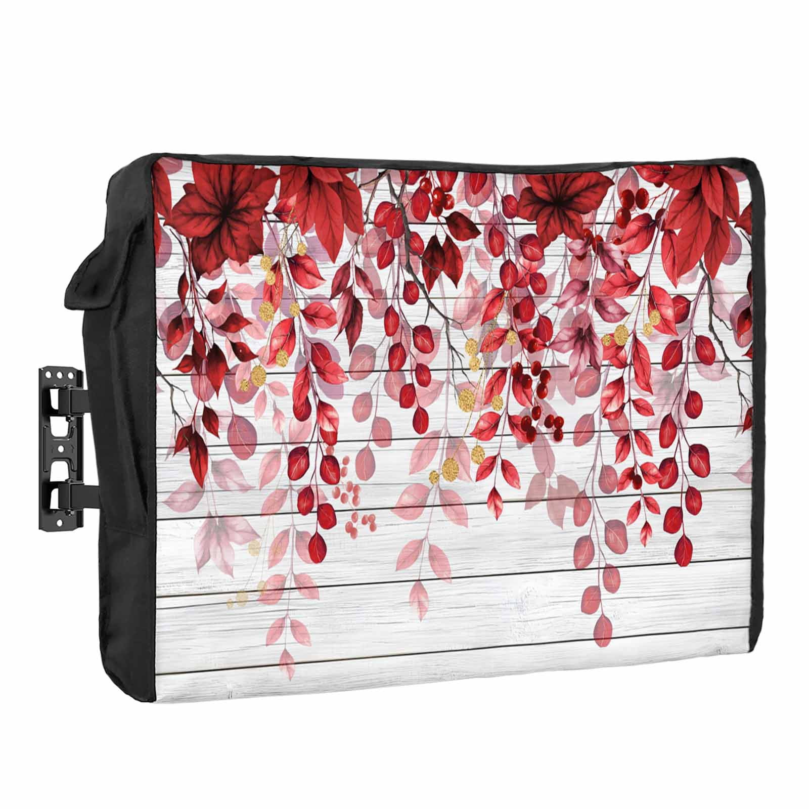 Outdoor TV Cover 80 to 85 Inches, Red Eucalyptus Leaves Abstract Branch ...