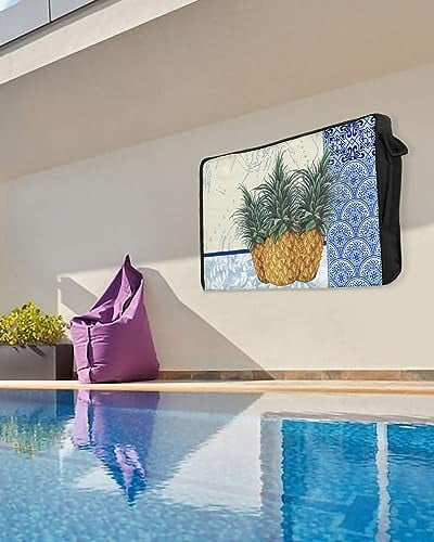 Outdoor TV Cover - Blue and White Porcelain Map Texture Summer ...