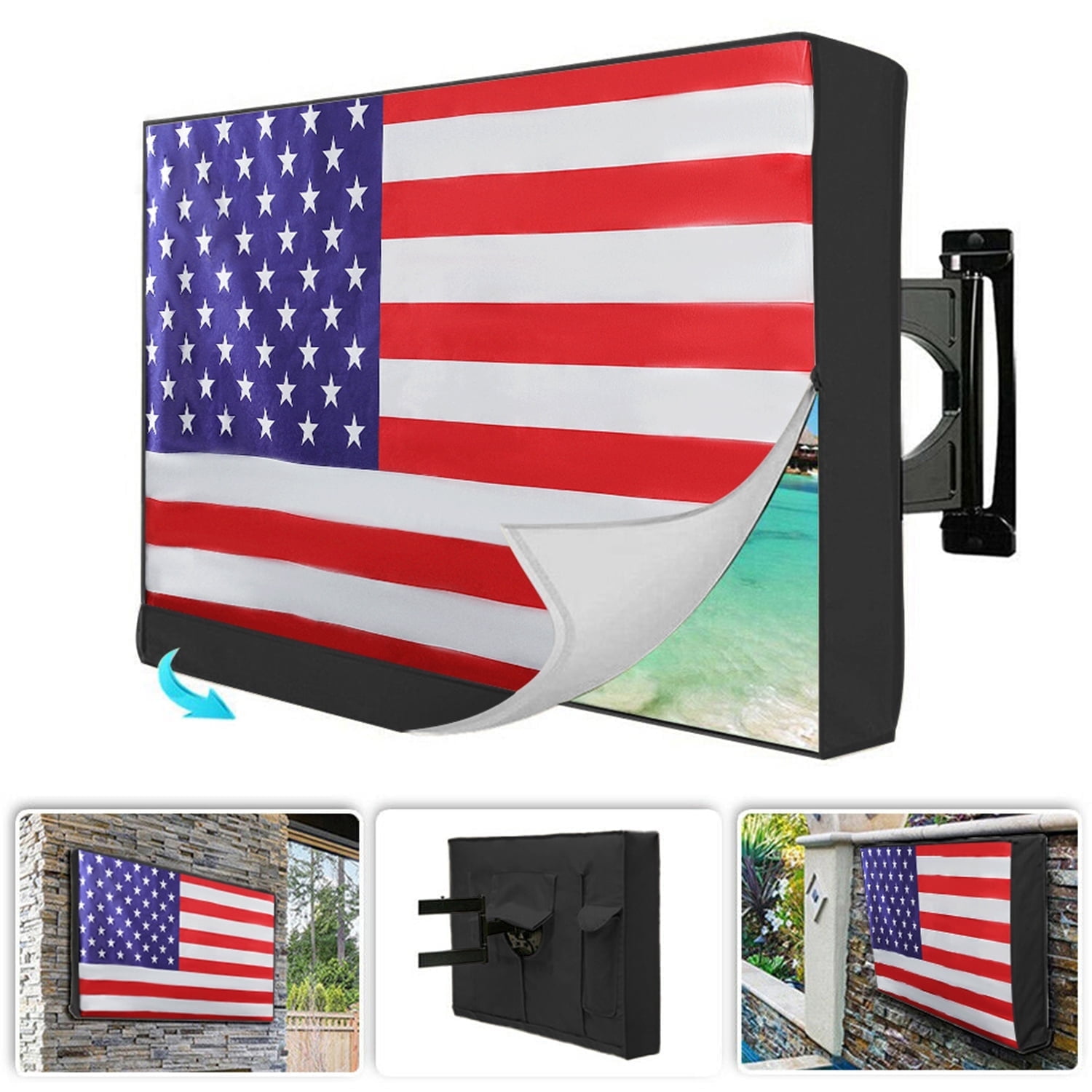 Outdoor TV Cover for 60"-65" Flat Screens, IC ICLOVER Weatherproof ...