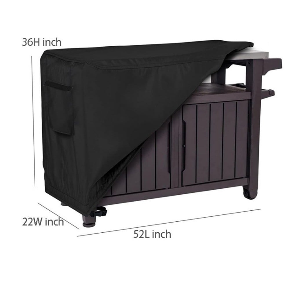 Outdoor Table Cover, Fits Outdoor Double-Shelf Movable Dining Cart Prep ...