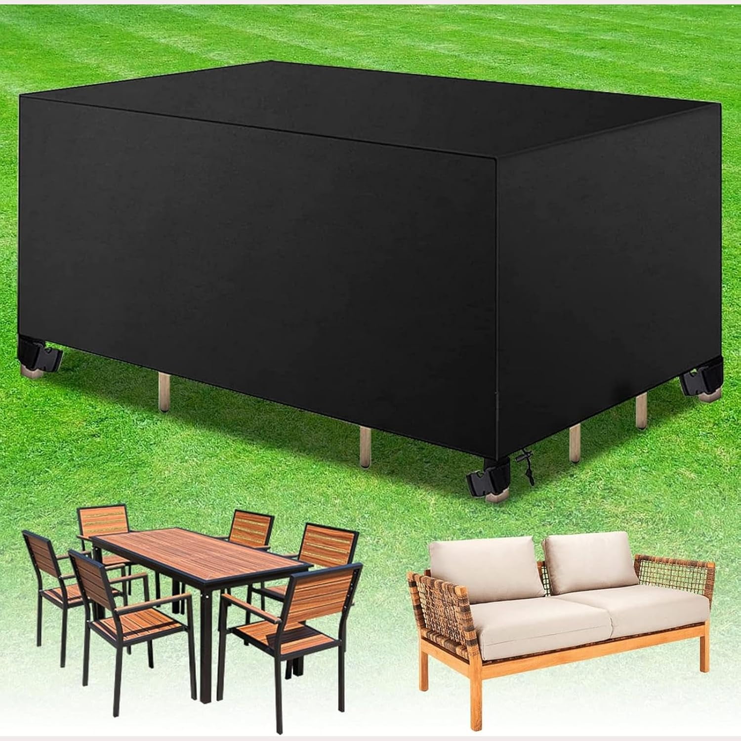 Outdoor Table Covers Waterproof 94L x 35W x 39H inches Patio Table ...