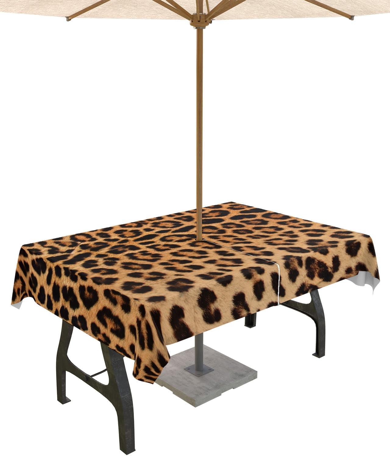 Outdoor Tablecloth Leopard Print Rectangle Patio Tablecloths 60x120 ...