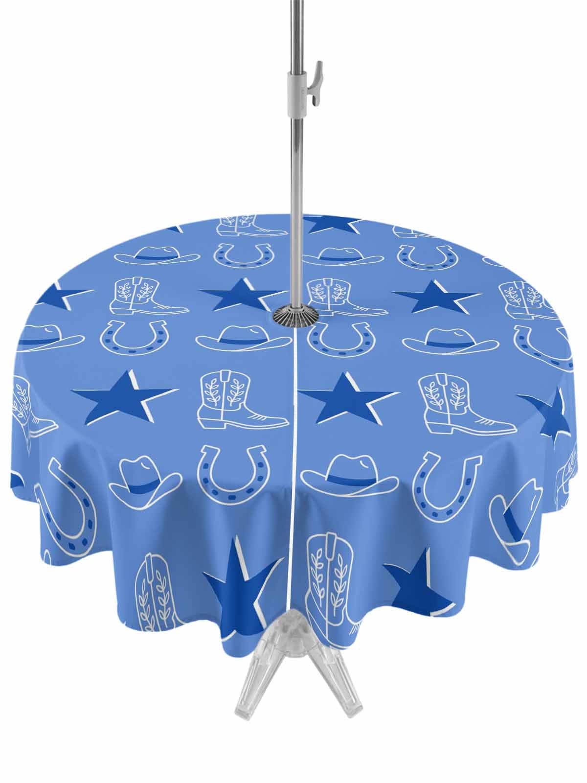 Outdoor Tablecloth with Umbrella Hole for Patio/Picnic/Party/Camping ...